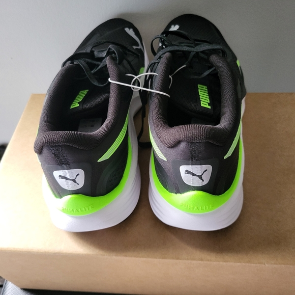 Puma | Shoes | Puma Mens Sneakers Black And Neon Green | Poshmark